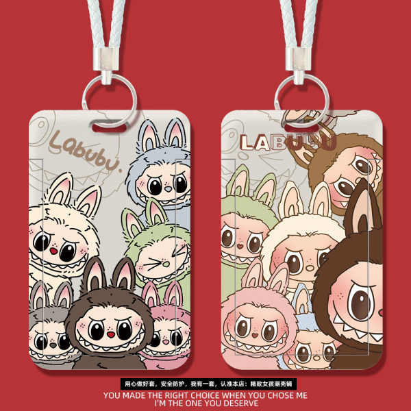 LABUBU LABUBU Slide Cover Card Set Meal Card Bus Card ID Card ...