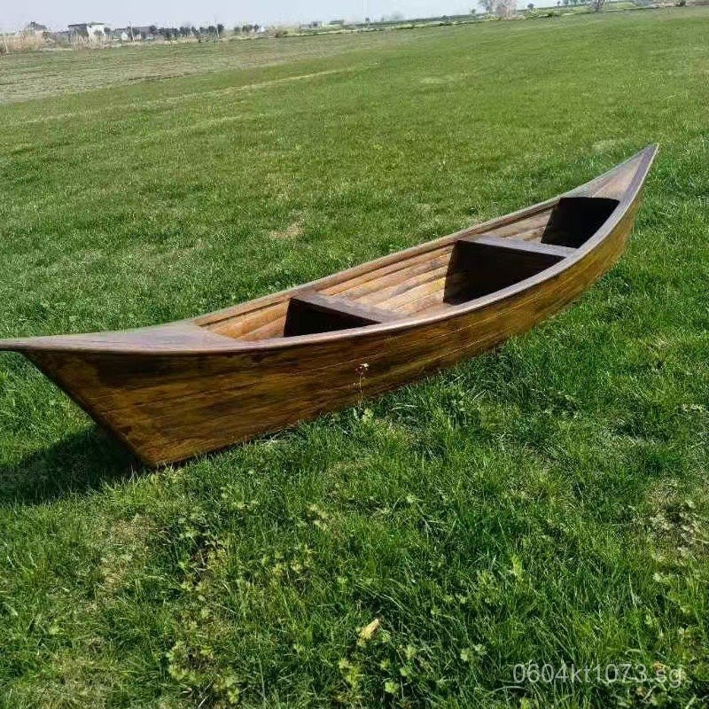 Outdoor Flower Boat Solid Wood Boat Props European Antique Style ...