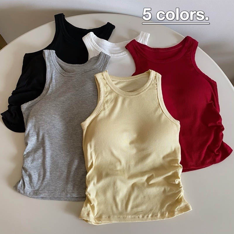 Fashionyjf Trendy Strap Tank top Crop tops Women Padded Chest Pad Sando ...