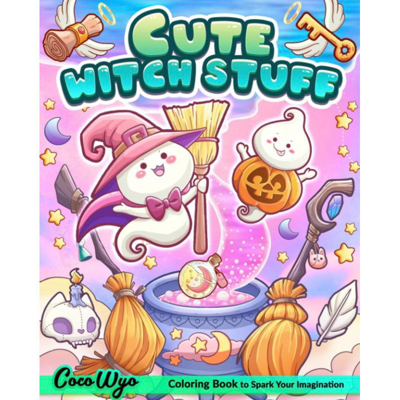 Cute Witch Stuff (180gsm thick paper, free sample paintings) - Set of ...