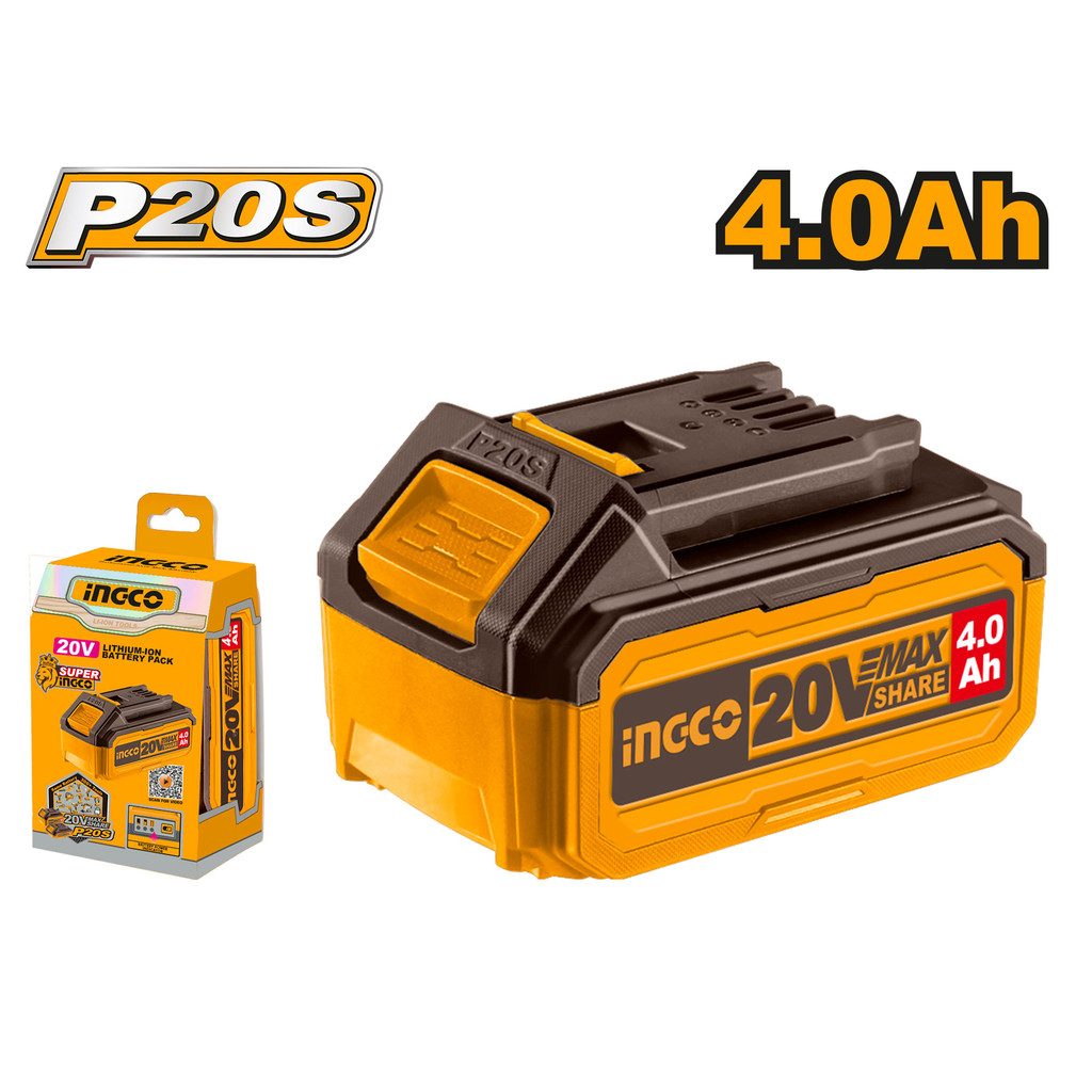 INGCO FBLI20021 Lithium-Ion battery pack Voltage: 20V Lithium-Ion 4.0Ah ...
