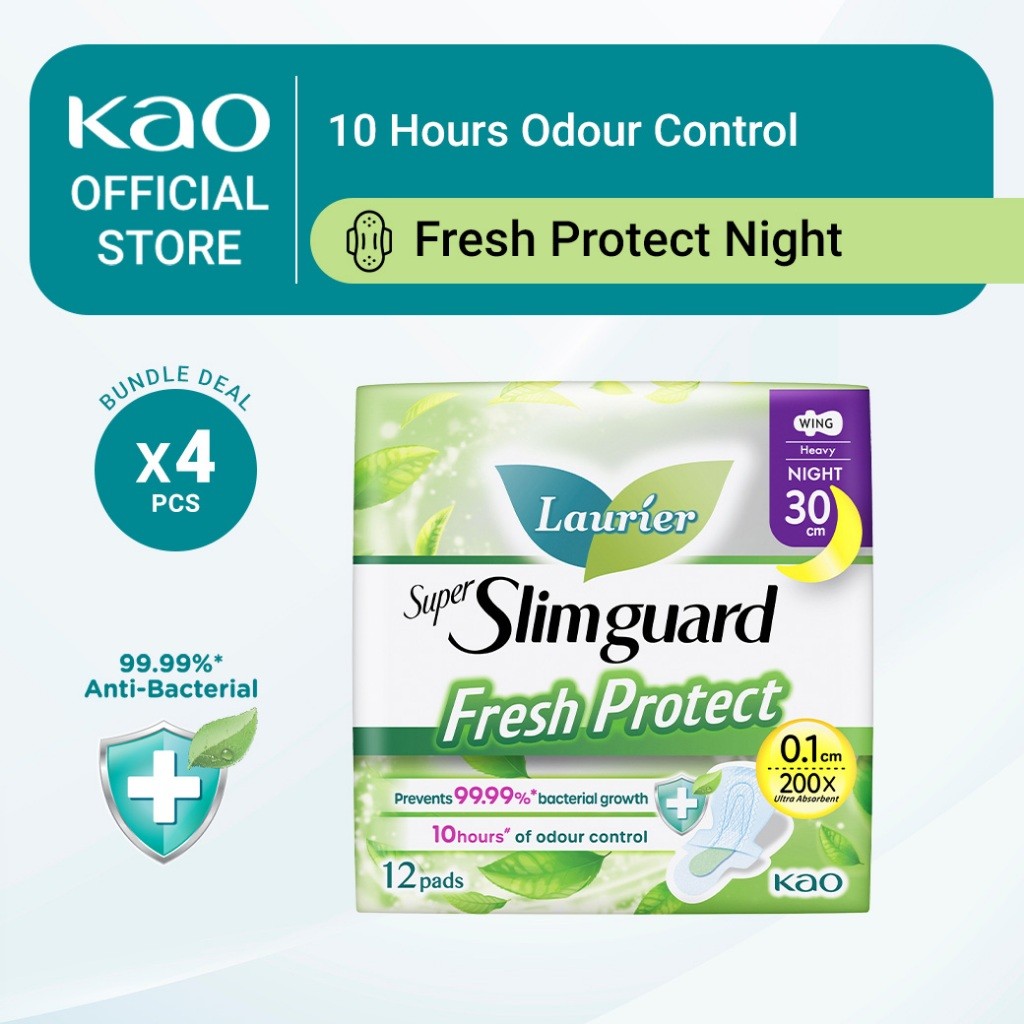 Laurier Fresh Protect 30cm (Bundle of 4) | Shopee Singapore