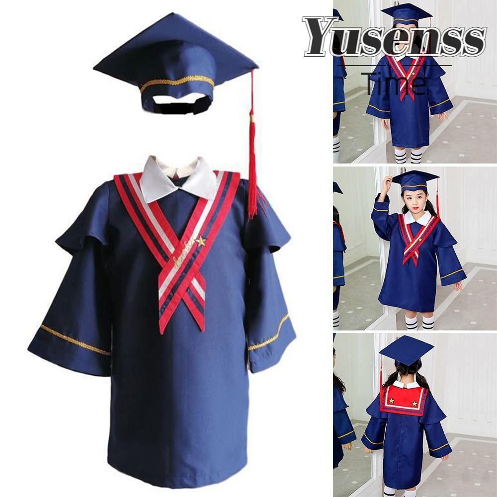 YUSENSS 2Pcs/Set Kids School Uniforms, Mortarboard Hat With Hat Tassel ...