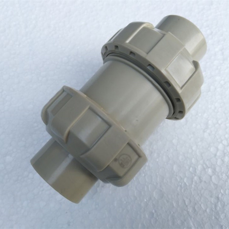 Wu Feng PPH Double Union Check Valve Plastic Ball Check Valve Backflow ...