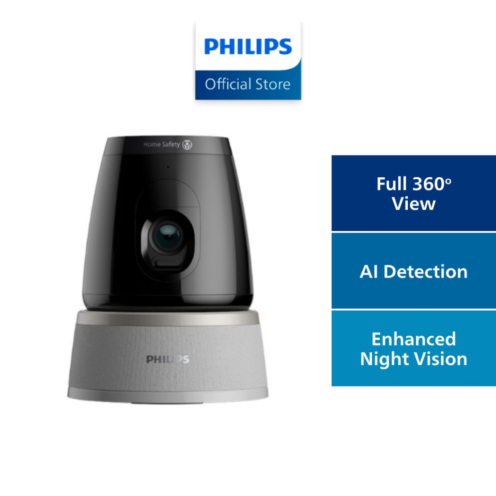 PHILIPS Home Safety Indoor 360° Camera with Privacy Shutter 5000 Series ...