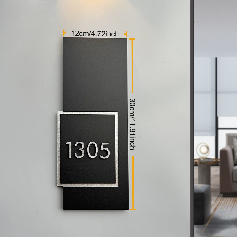 HDB Unit vertical silvery 12X30CM Customised Unit Sign door sign/unit ...