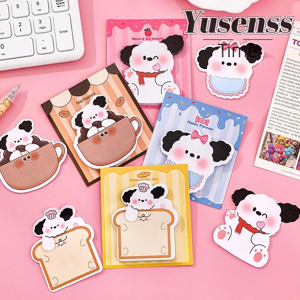 YUSENSS 30Sheets Notepad, Cartoon Puppy Sticky Notes, Cute Stationery ...