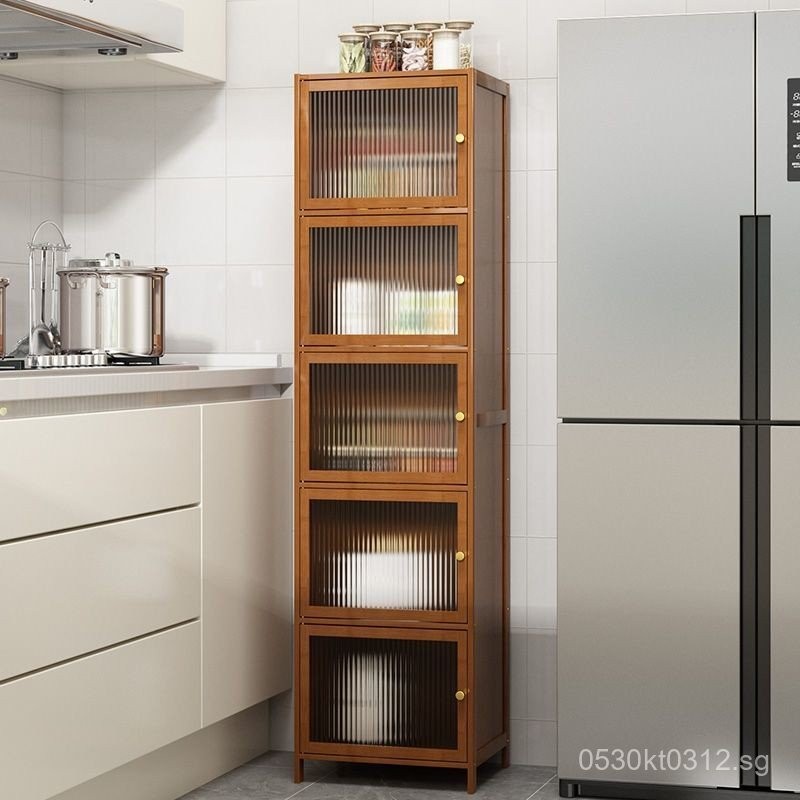 Floor-standing High Storage Cabinet with Door, Flip-top Narrow Gap ...