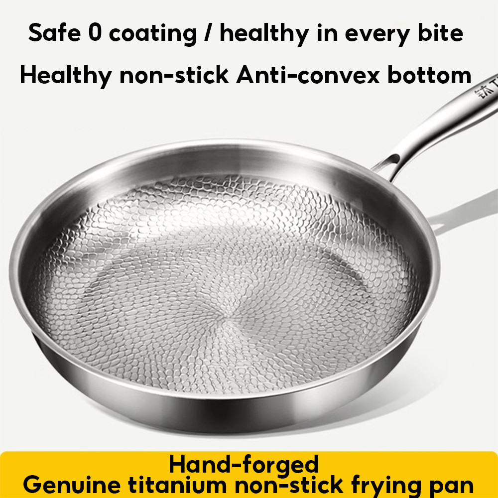 New Kitchen Frying Pan Titanium Alloy Frying Pan Induction Cooker Gas ...