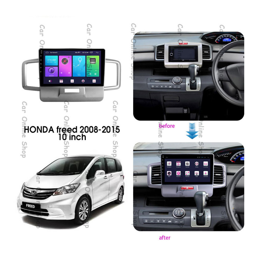 FRAME HEAD UNIT DOUBLE DIN ANDROID HONDA FREED 10" INCH | Shopee Singapore