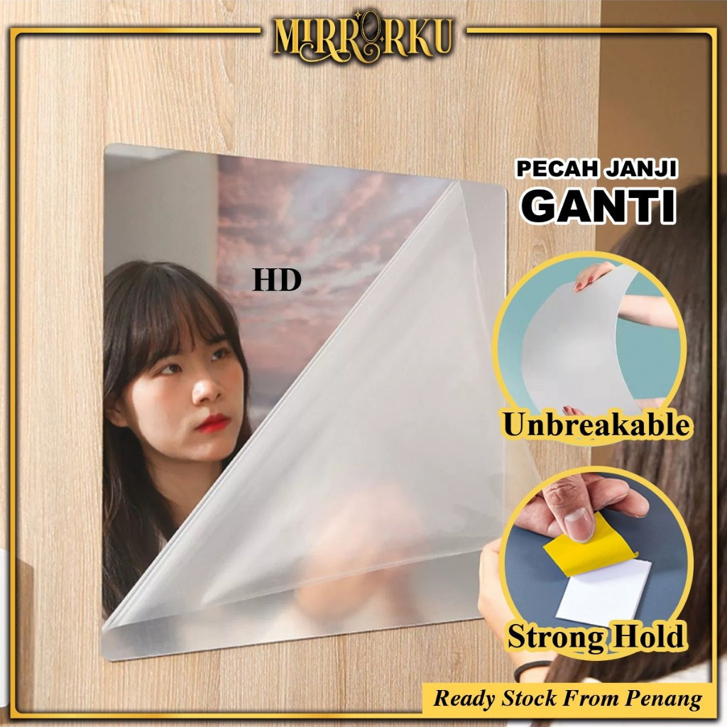 [Lucky Mirror]MIRRORKU Bathroom Mirror Sticker Acrylic Wall Mirror ...
