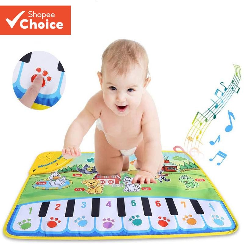 60×37cm Musical Mat Animal Sound Farm Themed Baby Carpet Children Piano ...