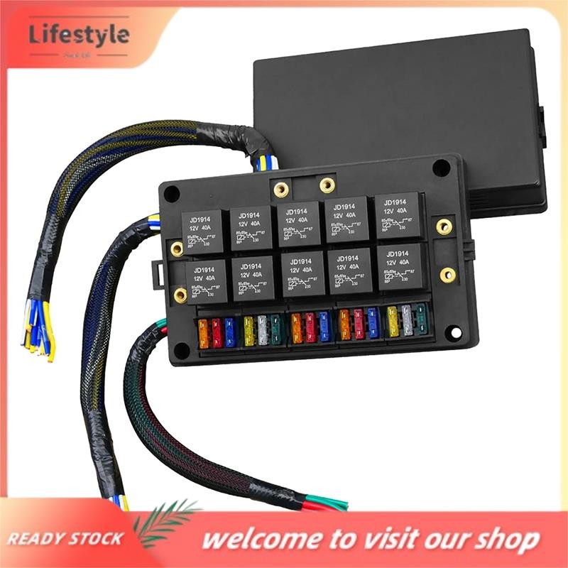 [Lifestyle] 12V Fuse Relay Box Truck 12V Fuse Relay Box Pre-Wires 5Pin ...
