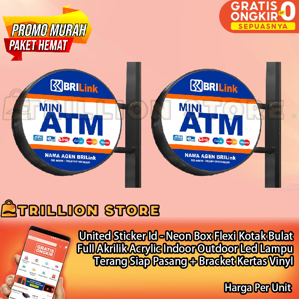 United Sticker Id - Neon Box Flexi Round Box Full Acrylic Acrylic ...
