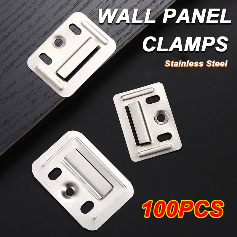 100Pcs Wall Cladding Clip Stainless Steel PVC Ceiling Fluted Cladding ...
