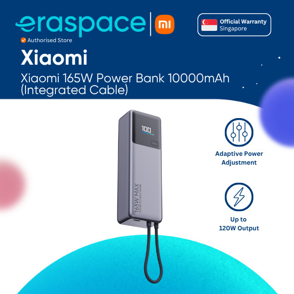 【New】Xiaomi 165W Power Bank 10000mAh (Integrated Cable) | Shopee Singapore
