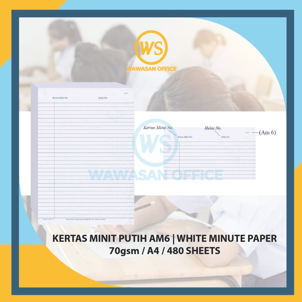Kertas Minit Am 6 / Minute Paper - 70gsm (480's) | Shopee Singapore