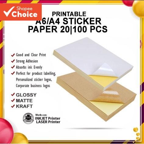 A4 Self-Adhesive Printing Paper, Thermal, Glossy, Matte & Kraft Label ...