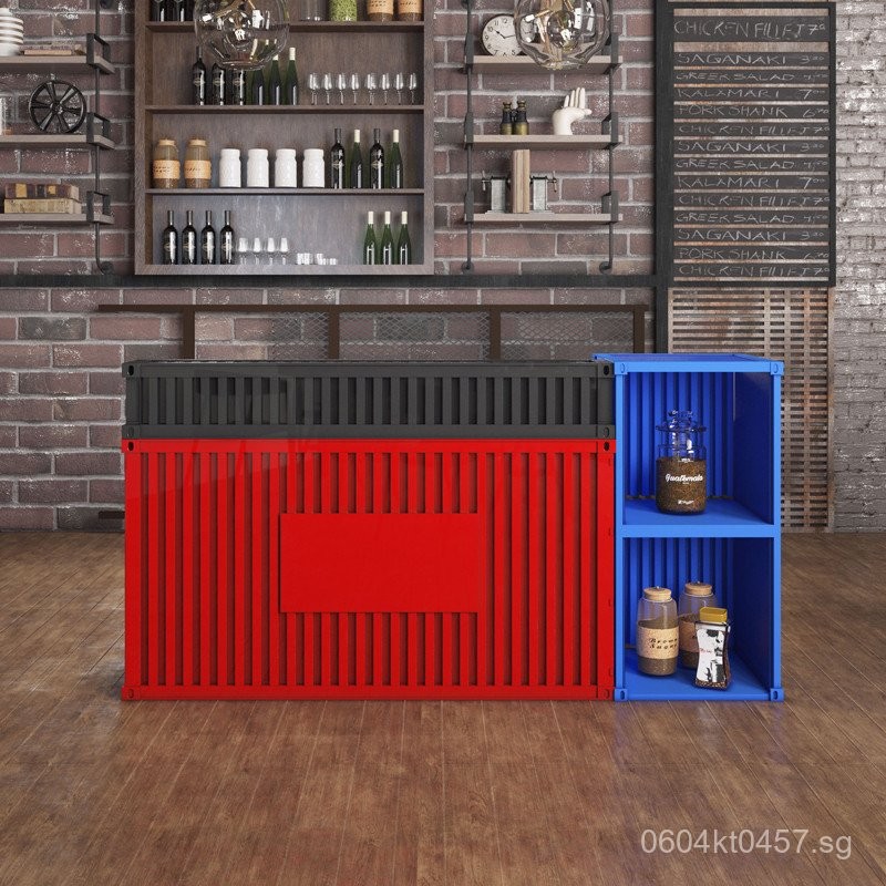 Table Milk Tea Shop Simple Bar Counter Front Desk Cashier Counter Bar ...