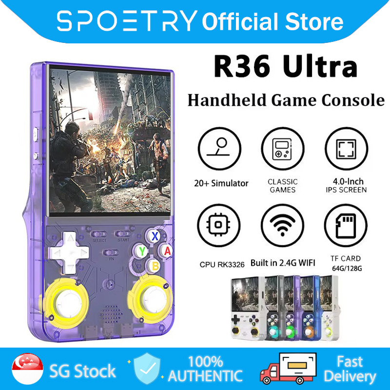 【SPOETRY】Open Source R36 Ultra Handheld Game Console 4-inch IPS Screen ...