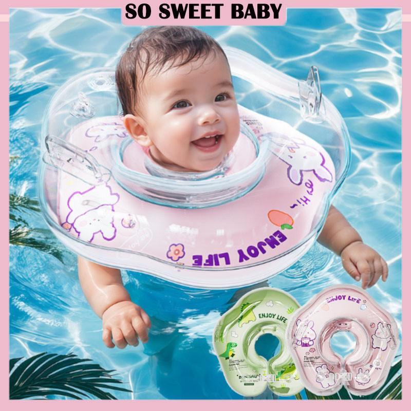 Baby Inflatable Swimming Neck Ring Newborn Infant Safety Ring Neck ...