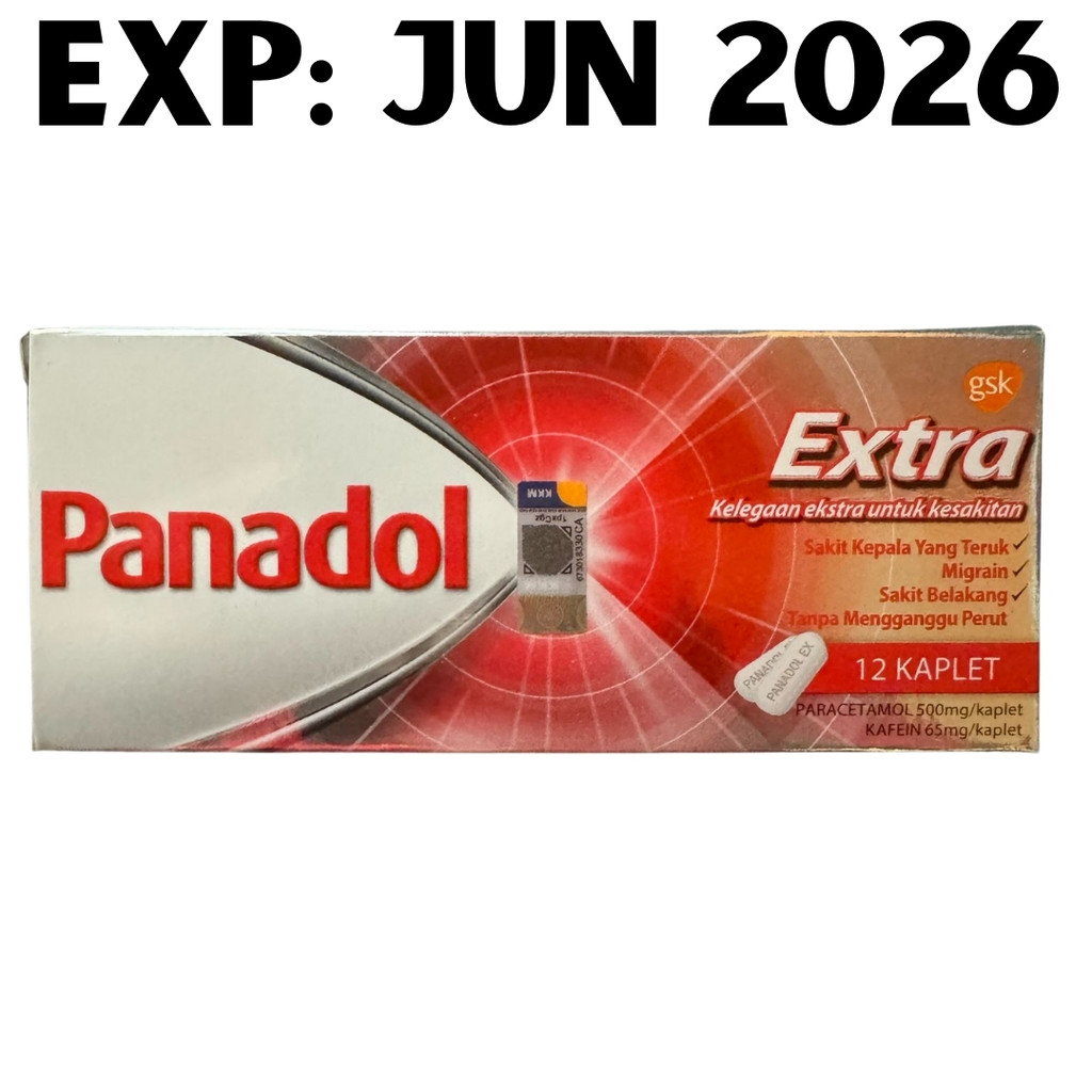 Panadol Extra 12 Caplets Headache Migraine Sore Throat Fever Toothache ...