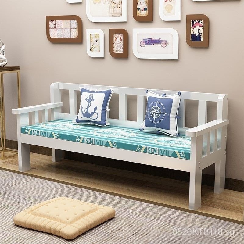 Single Sofa Pine Small Apartment Combination Economical Sofa Long Chair ...