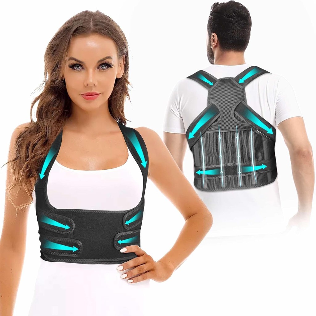 Posture Corrector for Men & Women - Adjustable Back Brace with Full ...