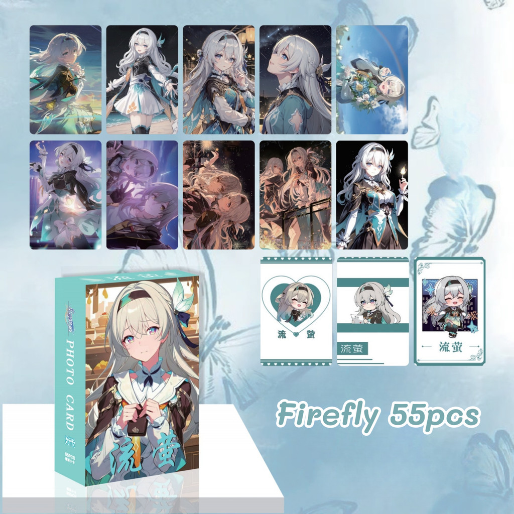 50-92pcs Honkai Star Rail Jingliu Firefly Hologram Laser Lomo Cards ...