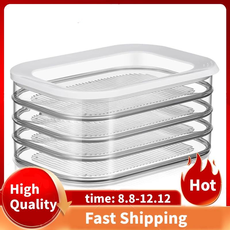 Bacon Storage Container for Fridge,Stackable Lunch Meat Storage,Ham and ...
