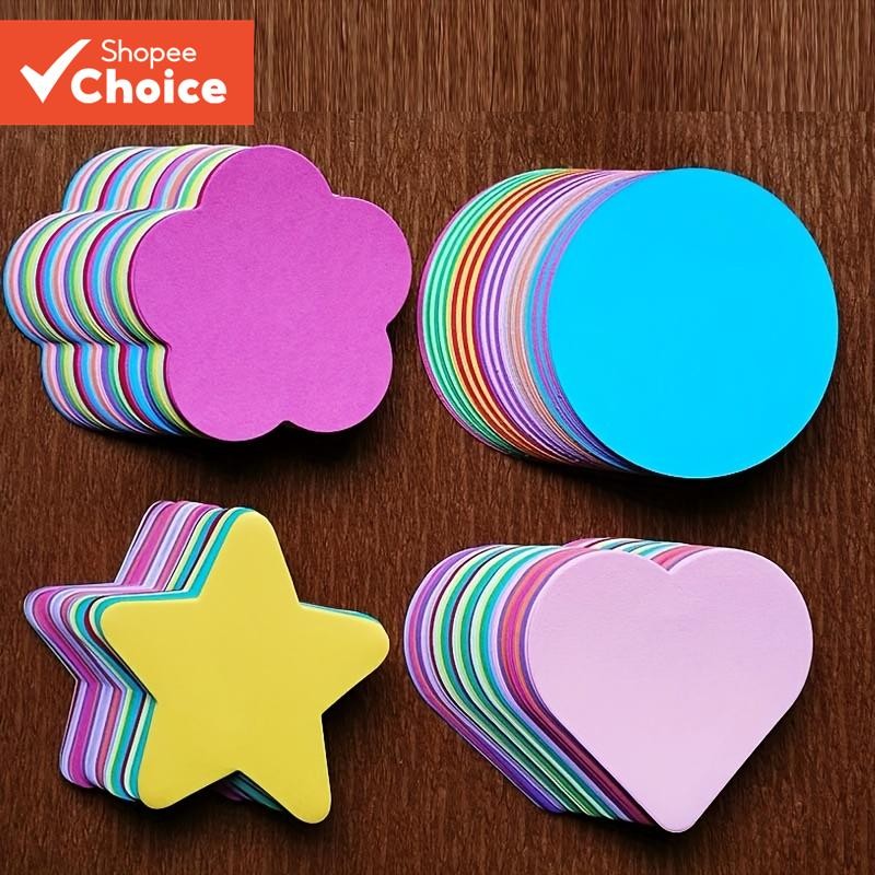 60Pcs/230gms Round Cutouts Paper 3.4 Inch Circles/Heart/Star/Flower ...