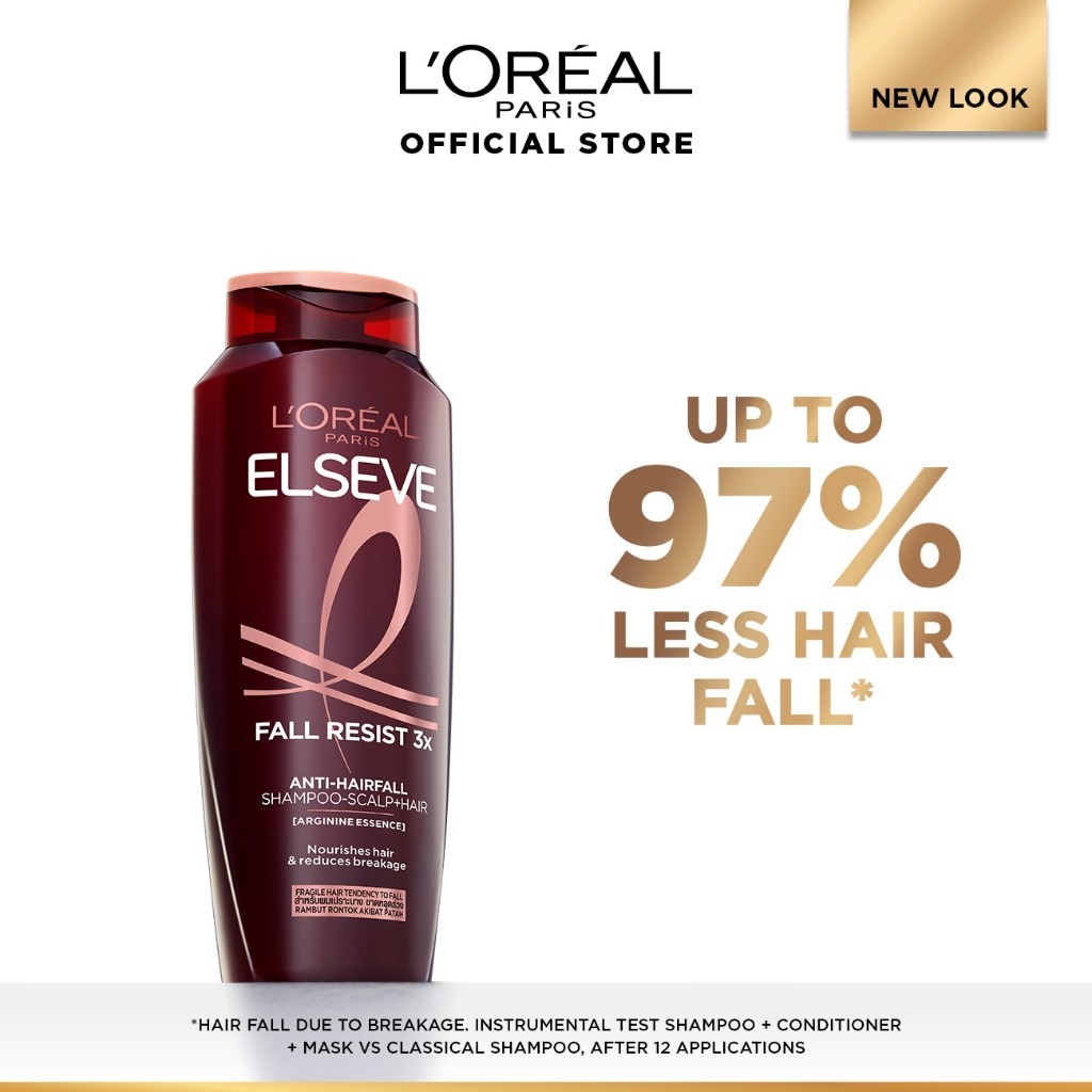 L'Oreal Paris Elseve Fall Resist 3X Anti-Hair Fall Shampoo Scalp + Hair ...