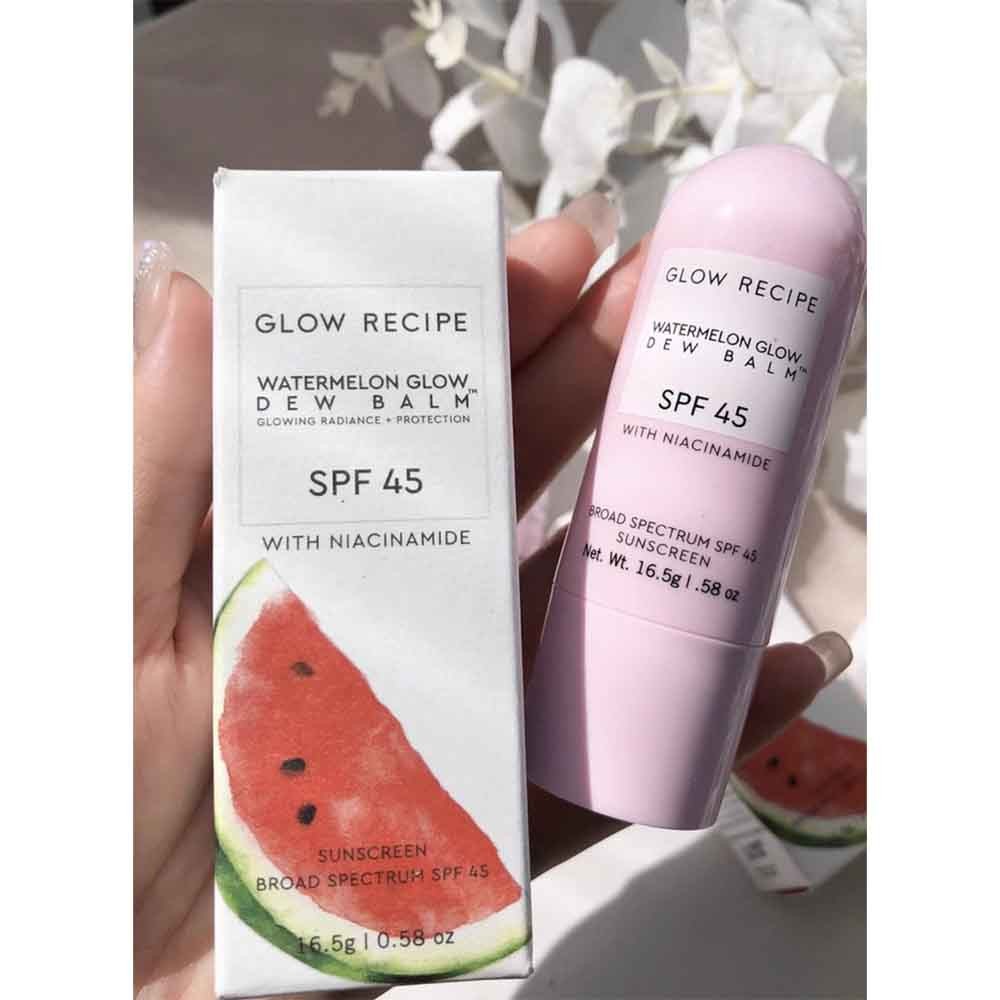 GLOW RECIPE WATERMELON GLOW NIACINAMIDE DEW BALM SUNSCREEN STICK SPF 45 ...