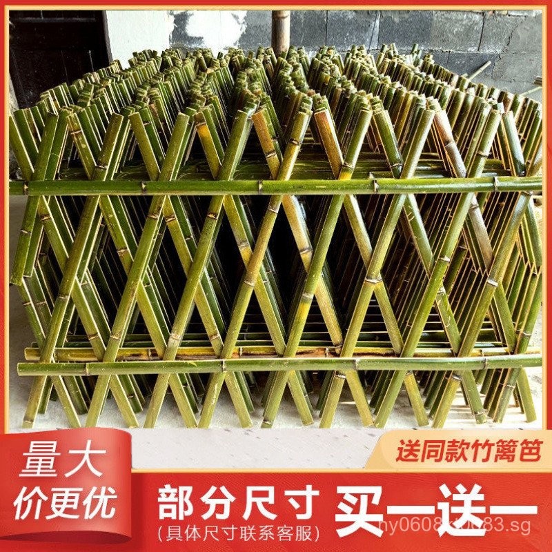Courtyard Fence Bamboo Guardrail Climbing Frame Bamboo Slats Posts ...