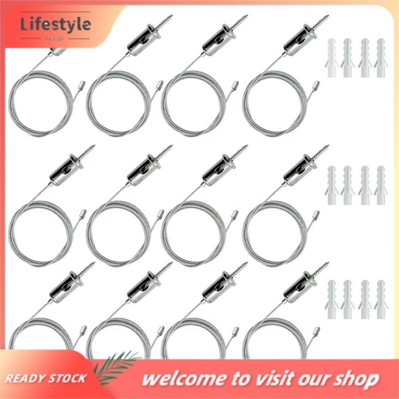 [Lifestyle] 12 Sets Hexagon Garage Suspension Cables Kit Steel Hanging ...