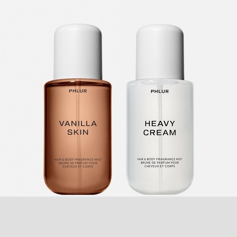 PHLUR Vanilla & Cream Body Mist Duo - Vanilla Skin & Heavy Cream Full ...