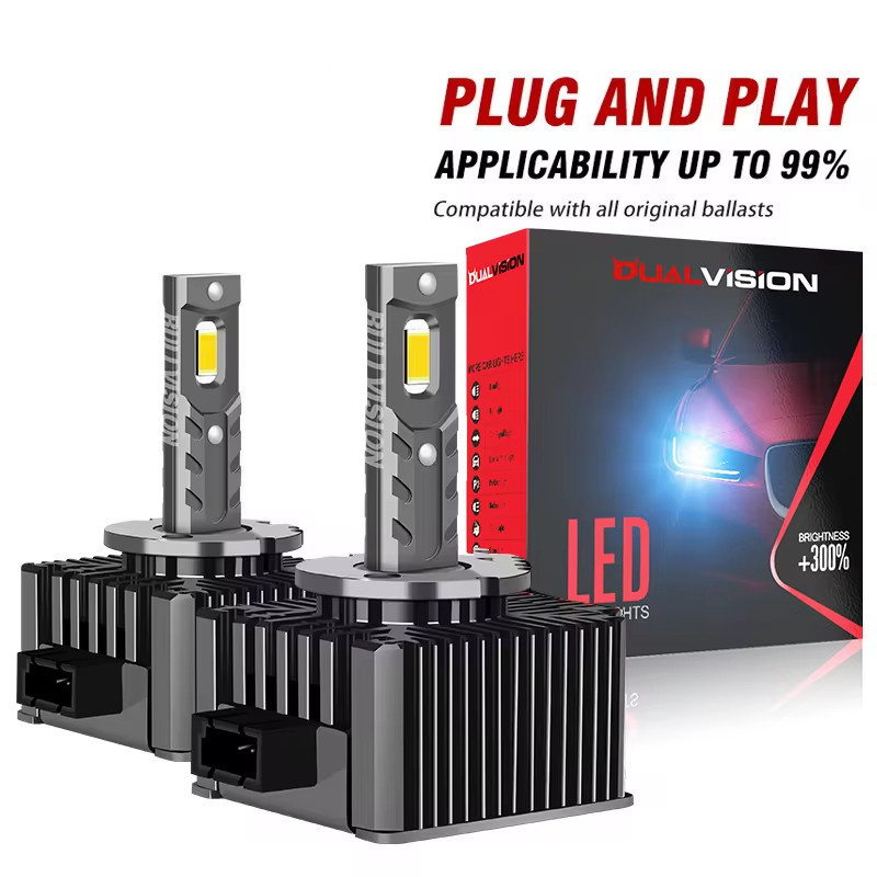 D1S D3S D5S LED Headlights HID D1R D3R D5R Turbo LED 9500000LM 2200W ...