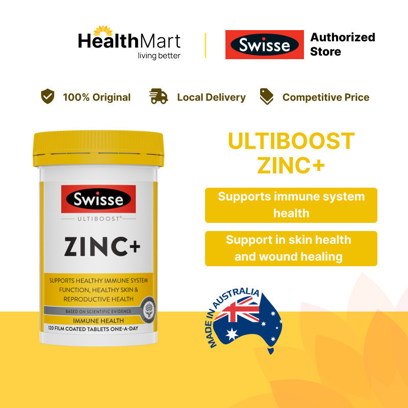 [SG] Swisse Ultiboost Zinc+ 60 Tablets (Immune | Skin Health ...