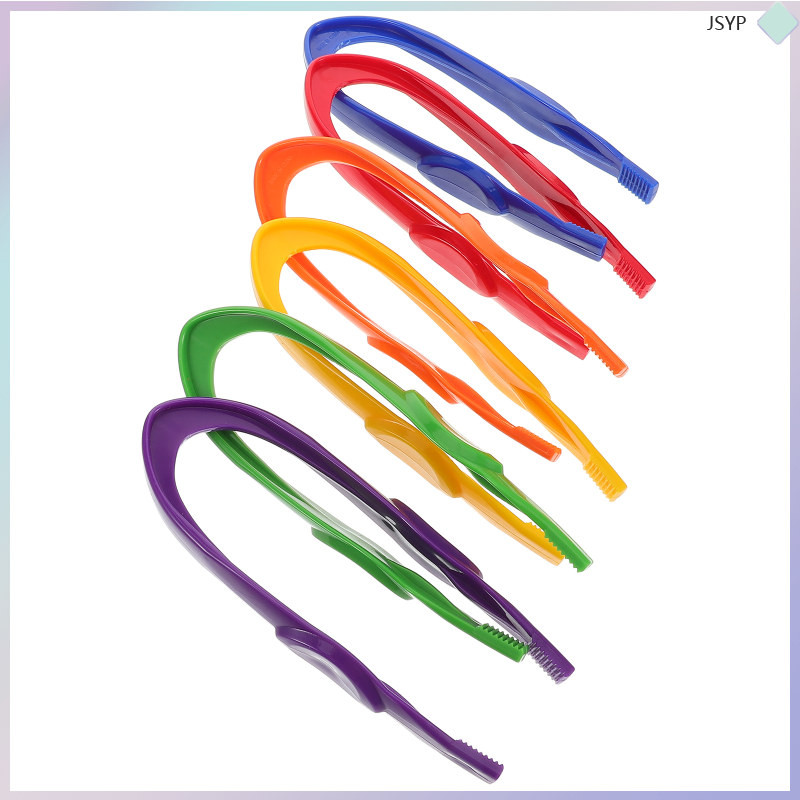 🧸 6Pcs Assorted Color Tweezers for Toddlers 5.3x2x0.7in Educational Toy ...