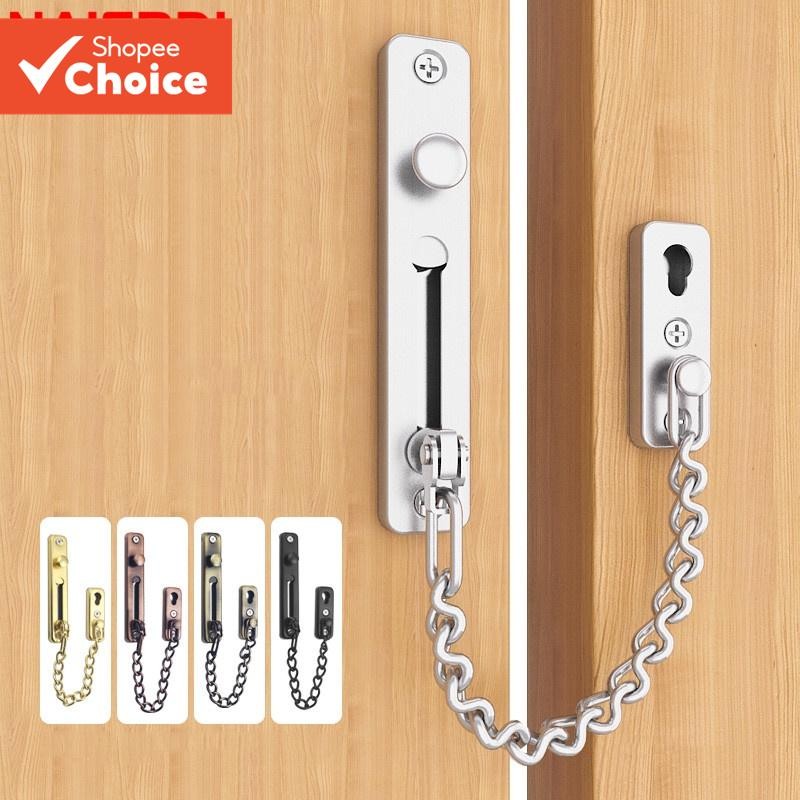 NAIERDI Door Chain Lock 304 Stainless Steel Security Anti-theft Door ...