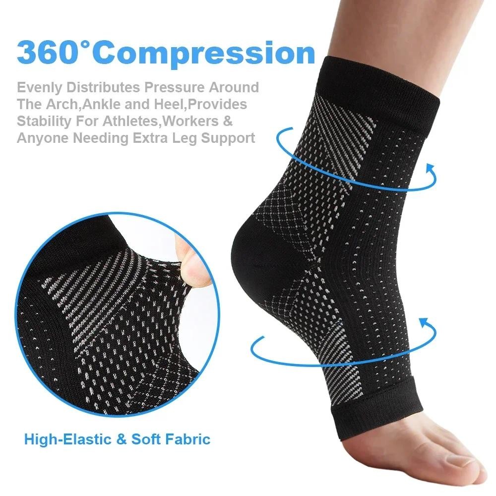 1Pair Neuropathy Socks for Women and Men,Toeless Compression Socks ...