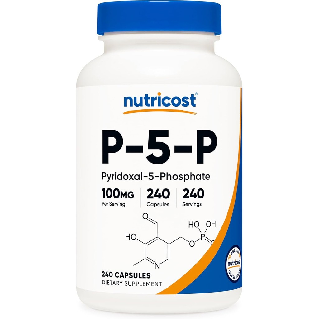 Nutricost P5P Vitamin B6 Supplement 100mg, 240 Capsules (Pyridoxal-5-Phosphate) - Vegetarian ...