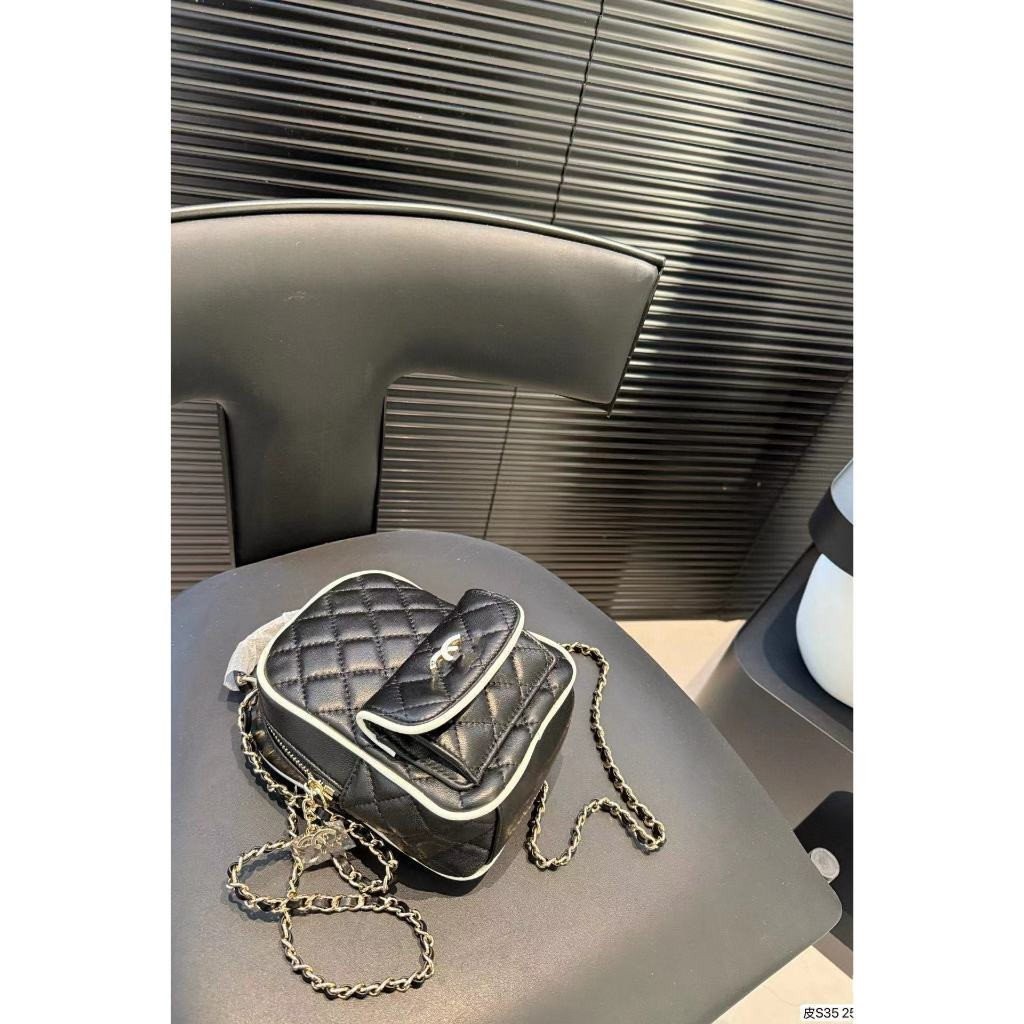 [Yes LOGO] Backpack Backpack Chain Bag Handbag Side Backpack Leather ...