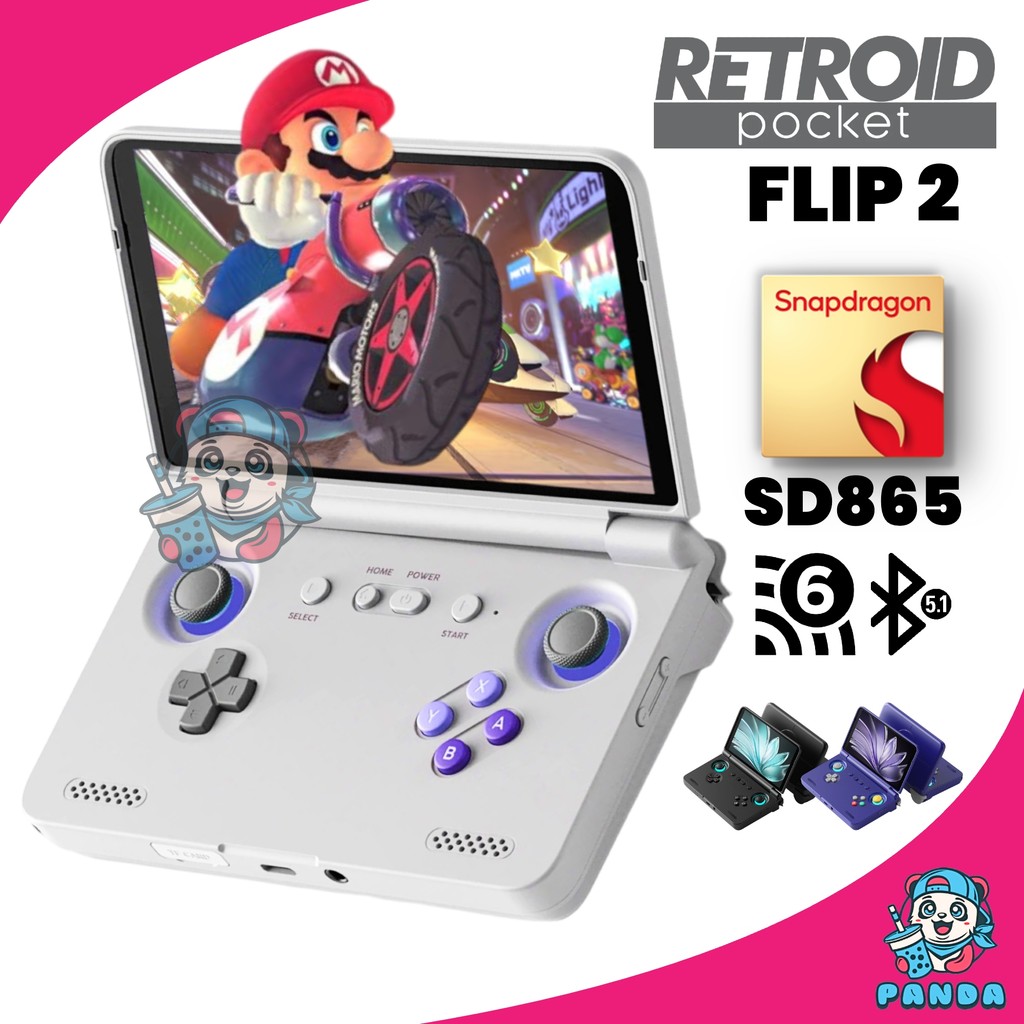Retroid Pocket Flip 2 Gaming Handheld Console Snapdragon SD865 Android ...
