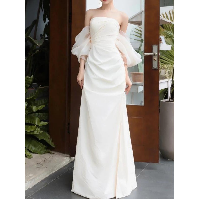 Sexy Off-the-Shoulder Strapless Dress New Model Slim Fit One-Piece ...