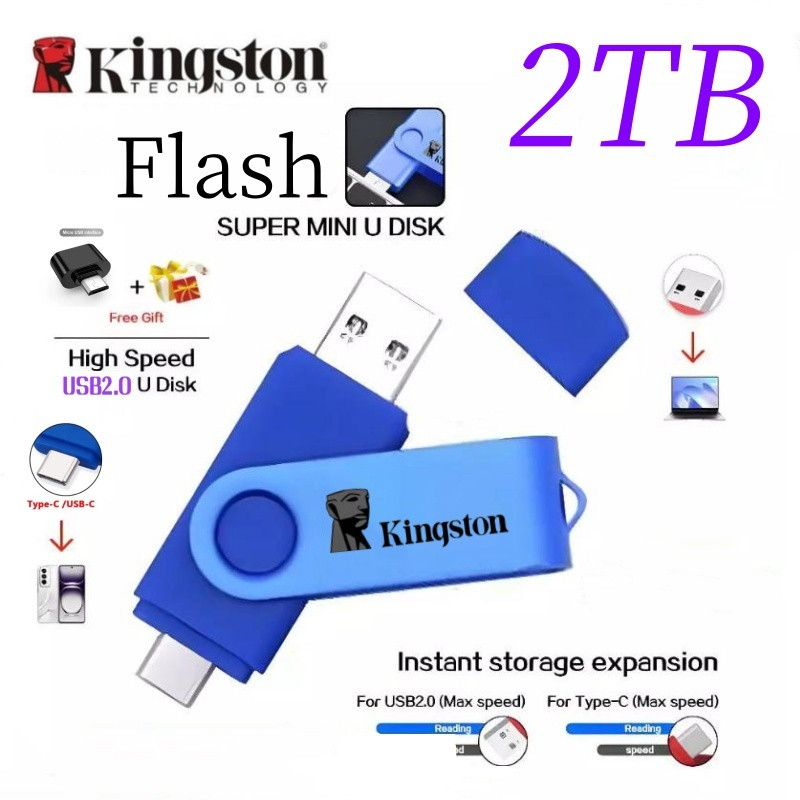 kingston 2TB USB2.0 flash drive 3 In 1 OTG Type-C/Micro Flash Drive 1TB ...