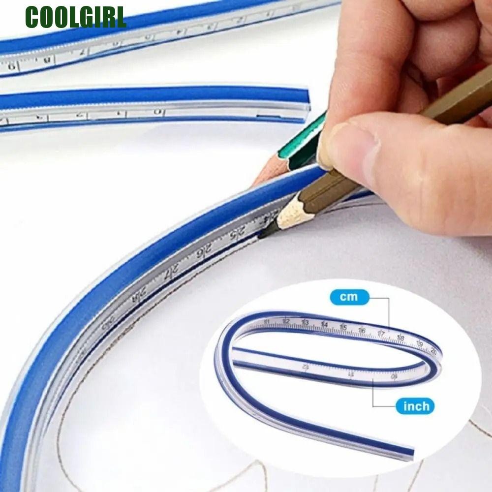 COOLGIRL Snake Shaped Ruler, Plastic Flexible Curve Ruler, Drafting ...