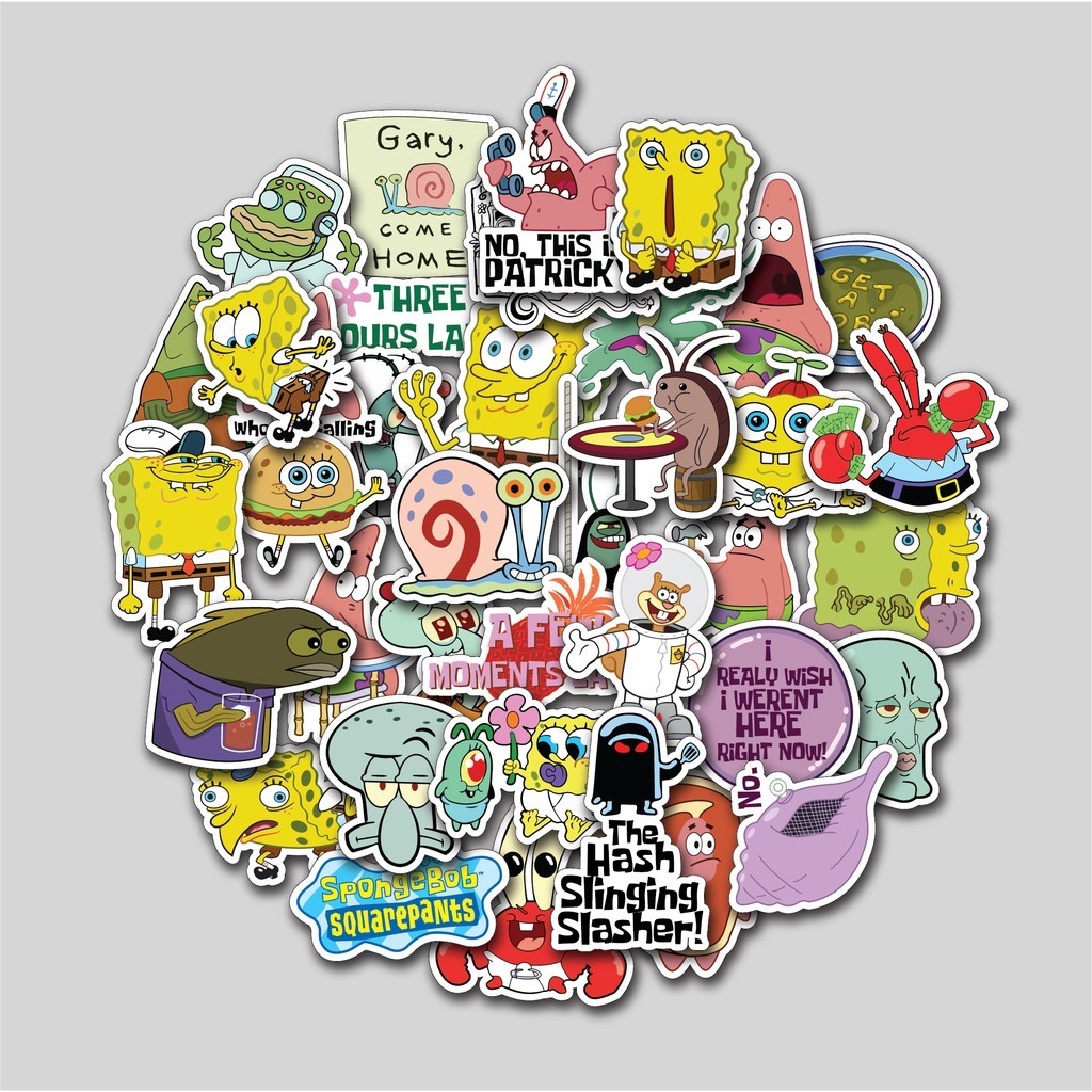 SPONGEBOB SQUAREPANTS STICKER PACK | TUMBLER STICKER | HELMET SUITcase ...