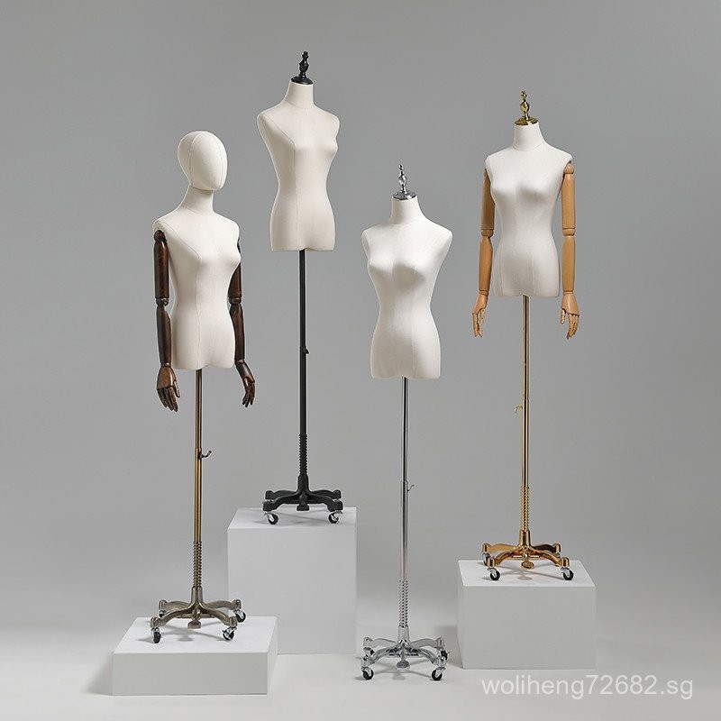 Universal Wheel Clothing Mannequin Female Half-Body Female Clothing ...