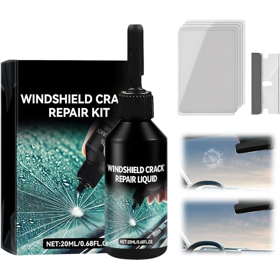 Car Windshield Crack Repair Kit, 2025 Upgraded Glass Repair Liquid Glue ...